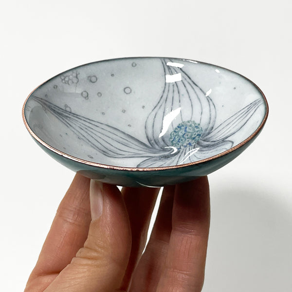 Floating Flower enamelware bowl - CG Sculpture and Jewelry
