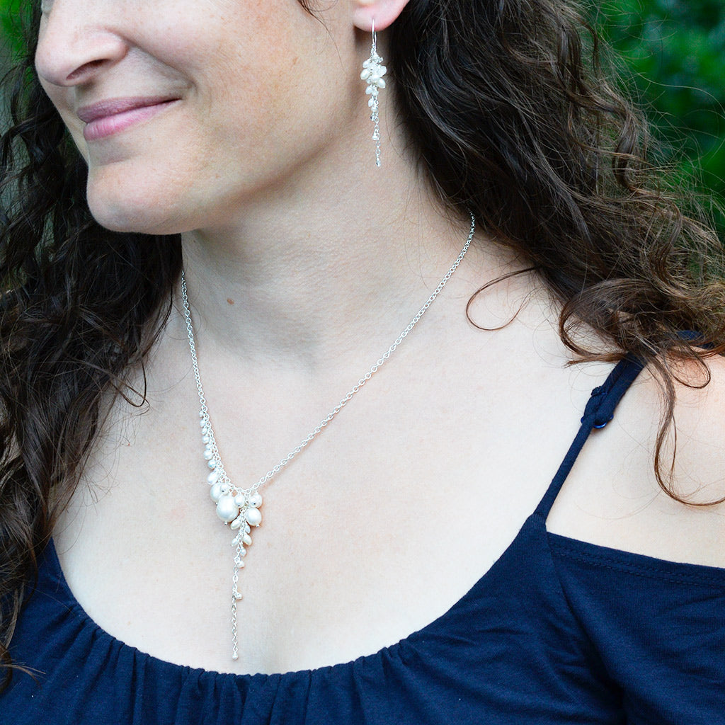 Asymmetrical Pearl Necklace - CG Sculpture and Jewelry