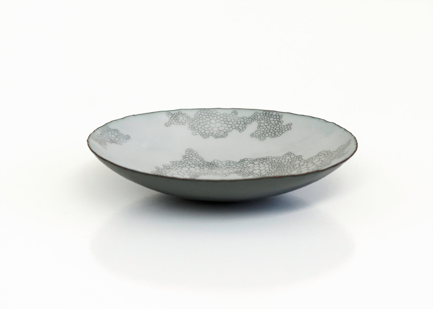 Bubbles Enamelware Graphite Bowl - CG Sculpture and Jewelry